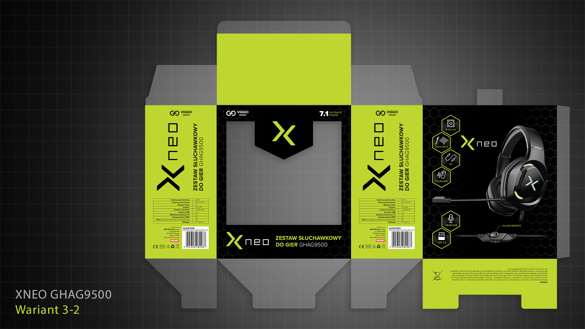 X NEO - Box Słuchawek Gamingowych by Piotr Frąckiewicz on Dribbble