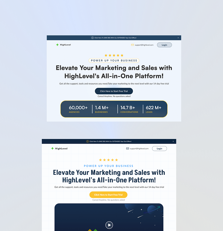 Marketing Website Hero Section Variations by hammad rehman on Dribbble