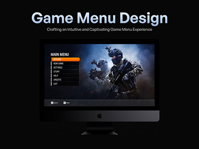 Minimalist Action Game Menu Design by Kavindu Dilshan on Dribbble