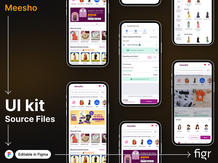 Make Meesho UI your own by Figr Design on Dribbble