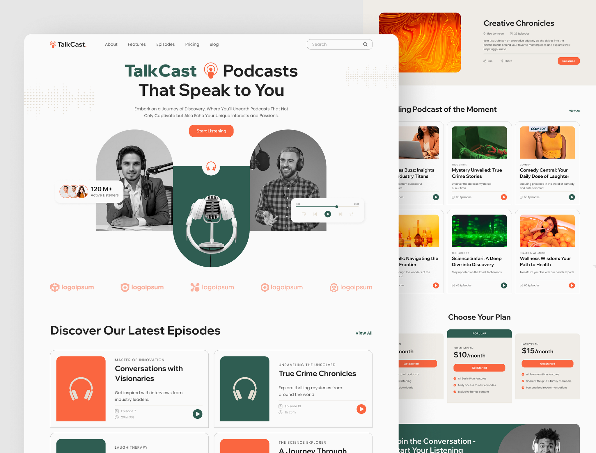 TalkCast - Podcast Website UI Figma Template by Ahmad S. Afandi for ...