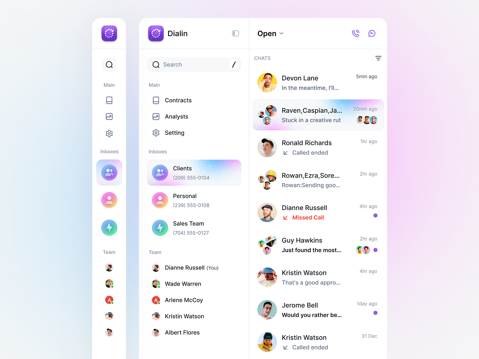 Dialin.ai: Sidebar Navigation Menu by Sajon on Dribbble