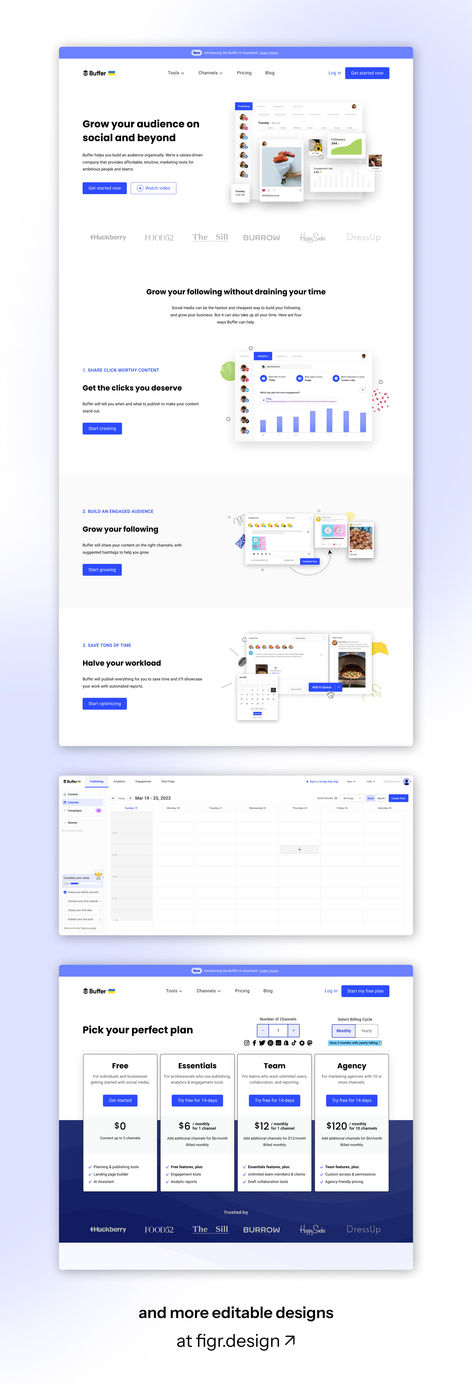 Make Buffer UI your own by Figr Design on Dribbble