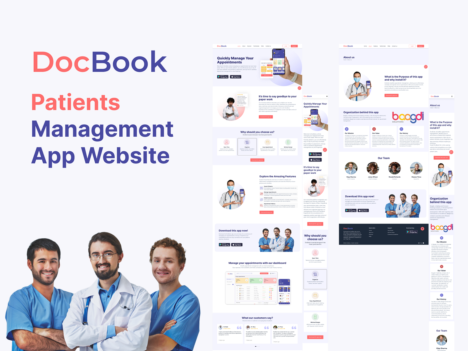 DocBook - Patients Management App Website by TUHIN MANNA on Dribbble