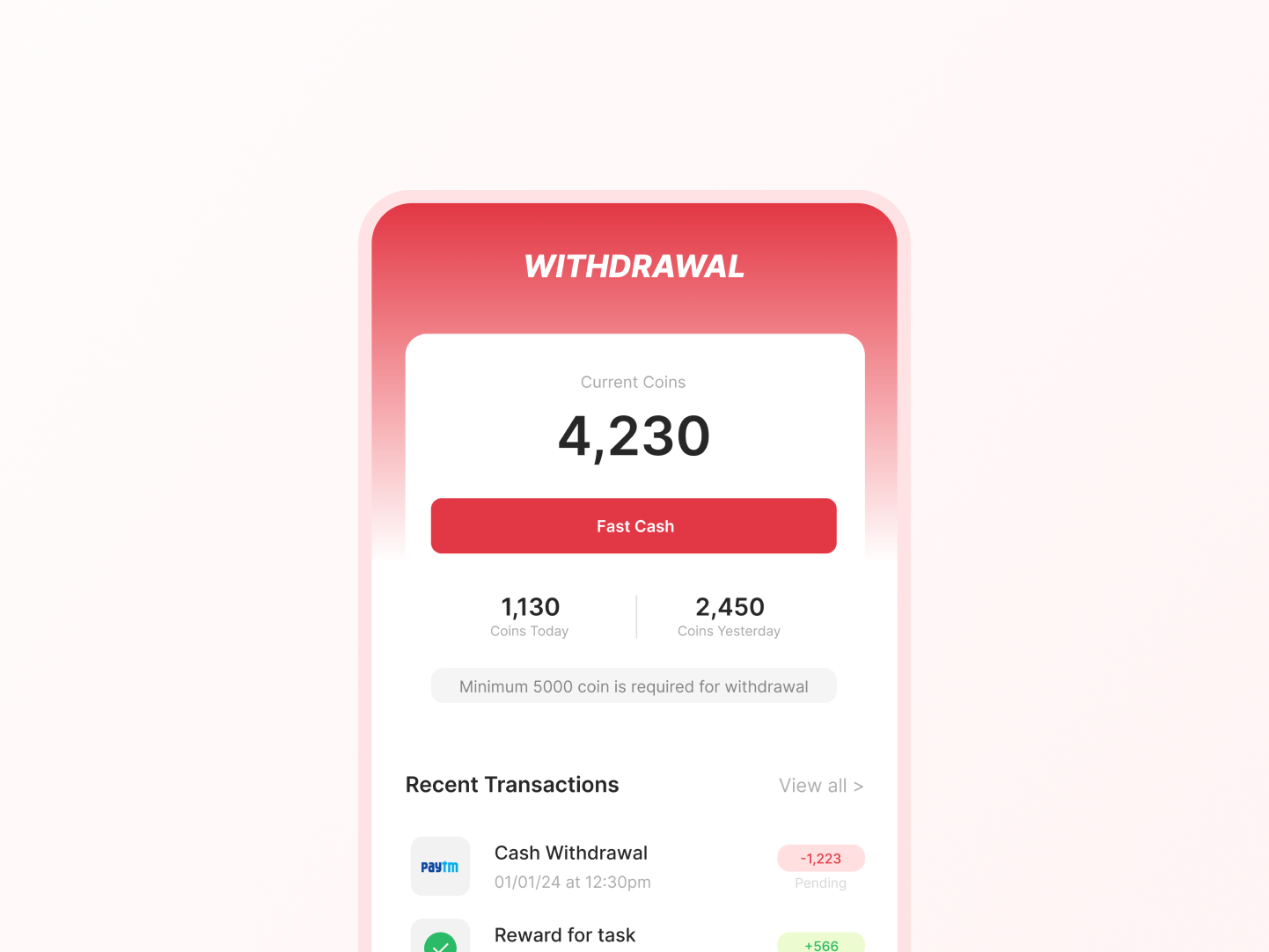 Game Earning App UI Design by MD Samim on Dribbble