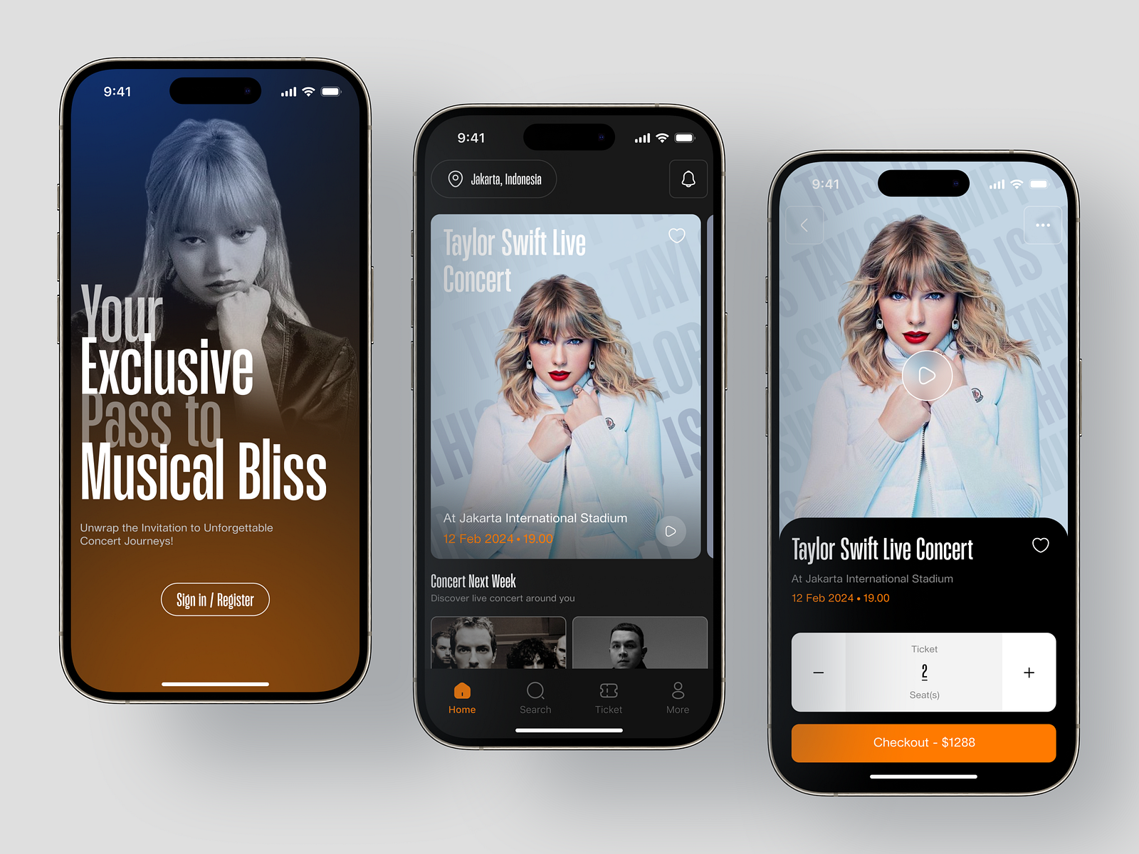 Concert Ticket Booking App by Adhitya Putra for Hatypo Studio on Dribbble