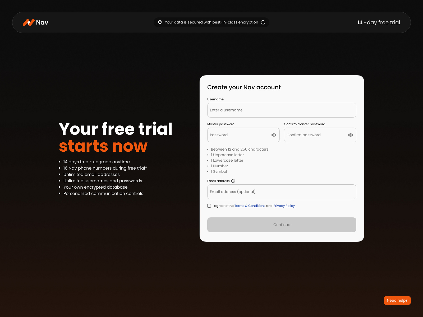 Create Account Data Encryption Protection Dark Mode By Takaz Cao On