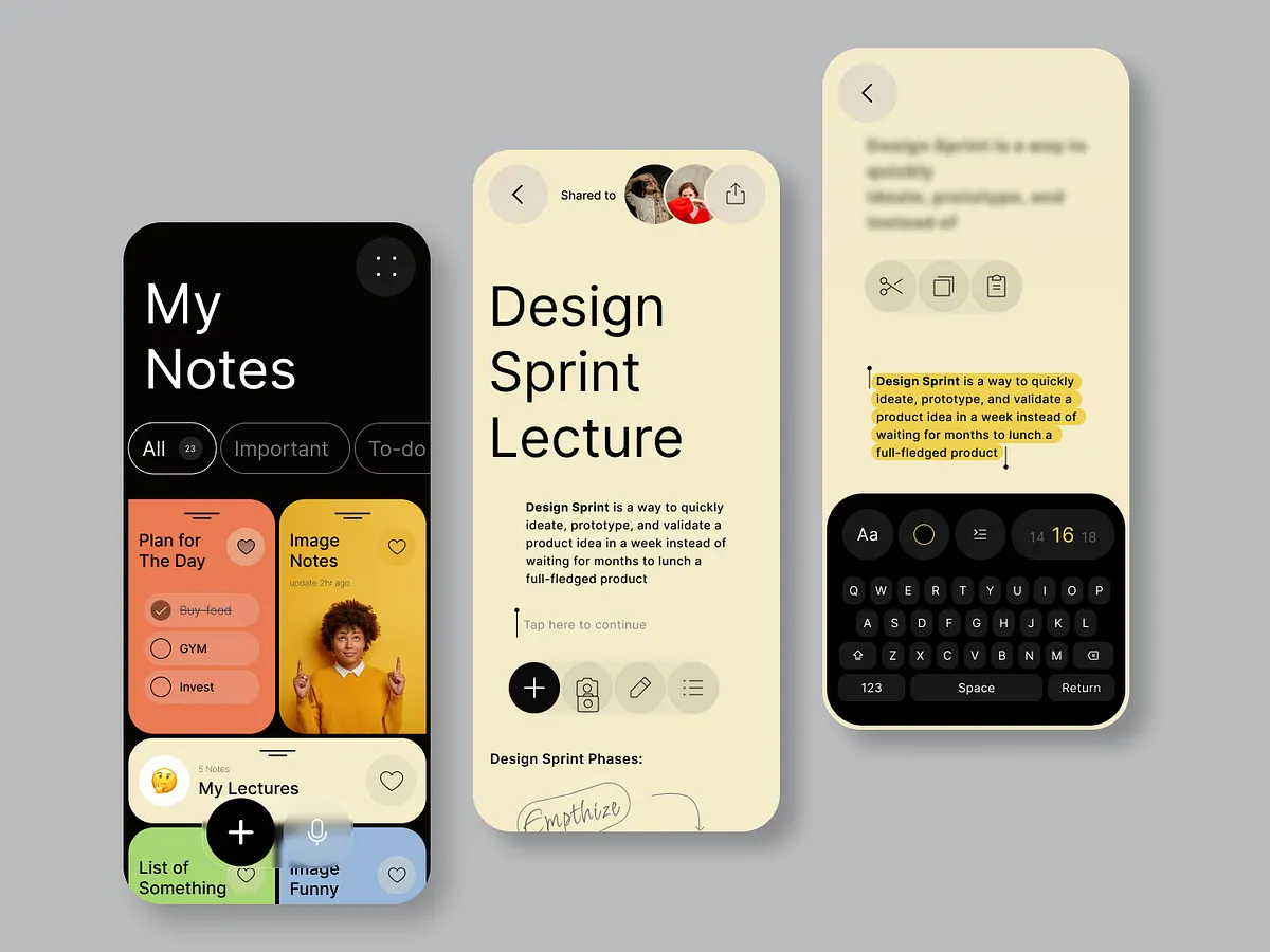 Browse thousands of Notes App images for design inspiration | Dribbble
