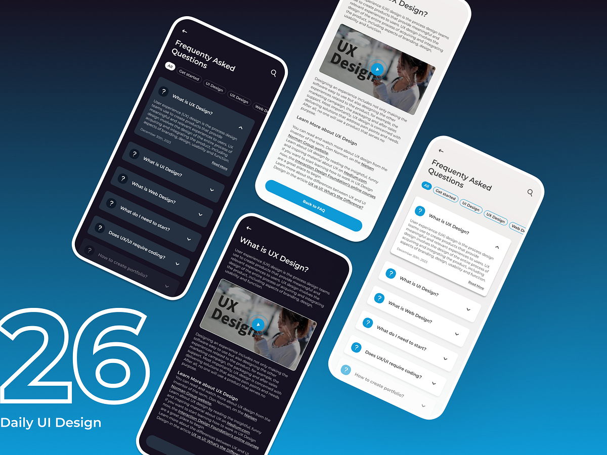 Browse thousands of Faq UI images for design inspiration | Dribbble