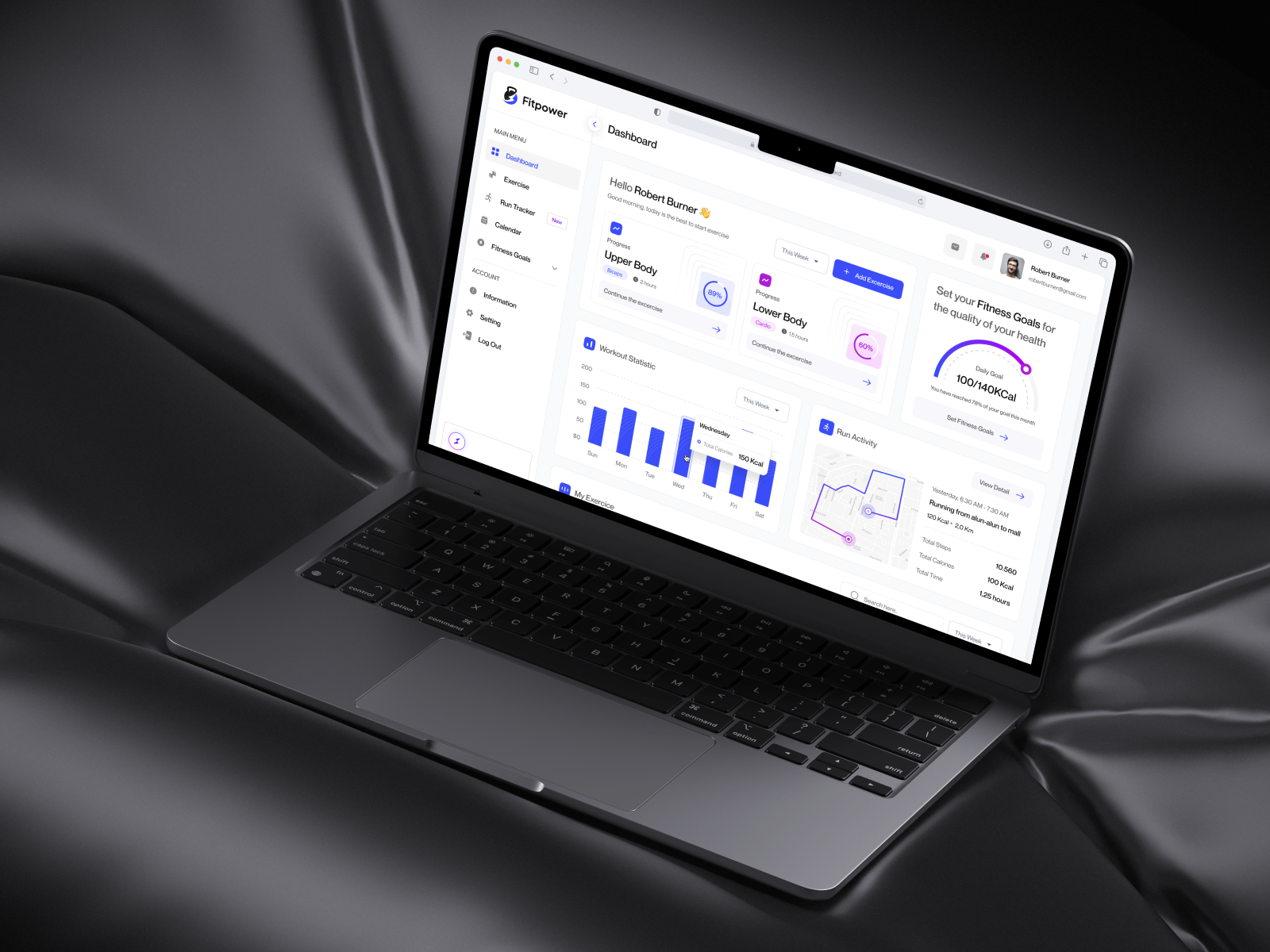 FitPower - SaaS Workout Dashboard by Zaim for Sans Brothers on Dribbble