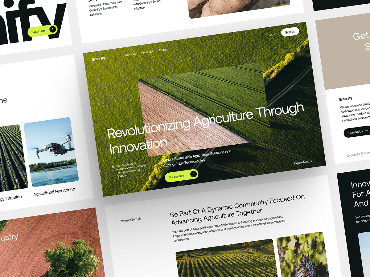 Greenify - Modern Agriculture Landing Page by Ahmad Sulaiman for Plainthing Studio on Dribbble