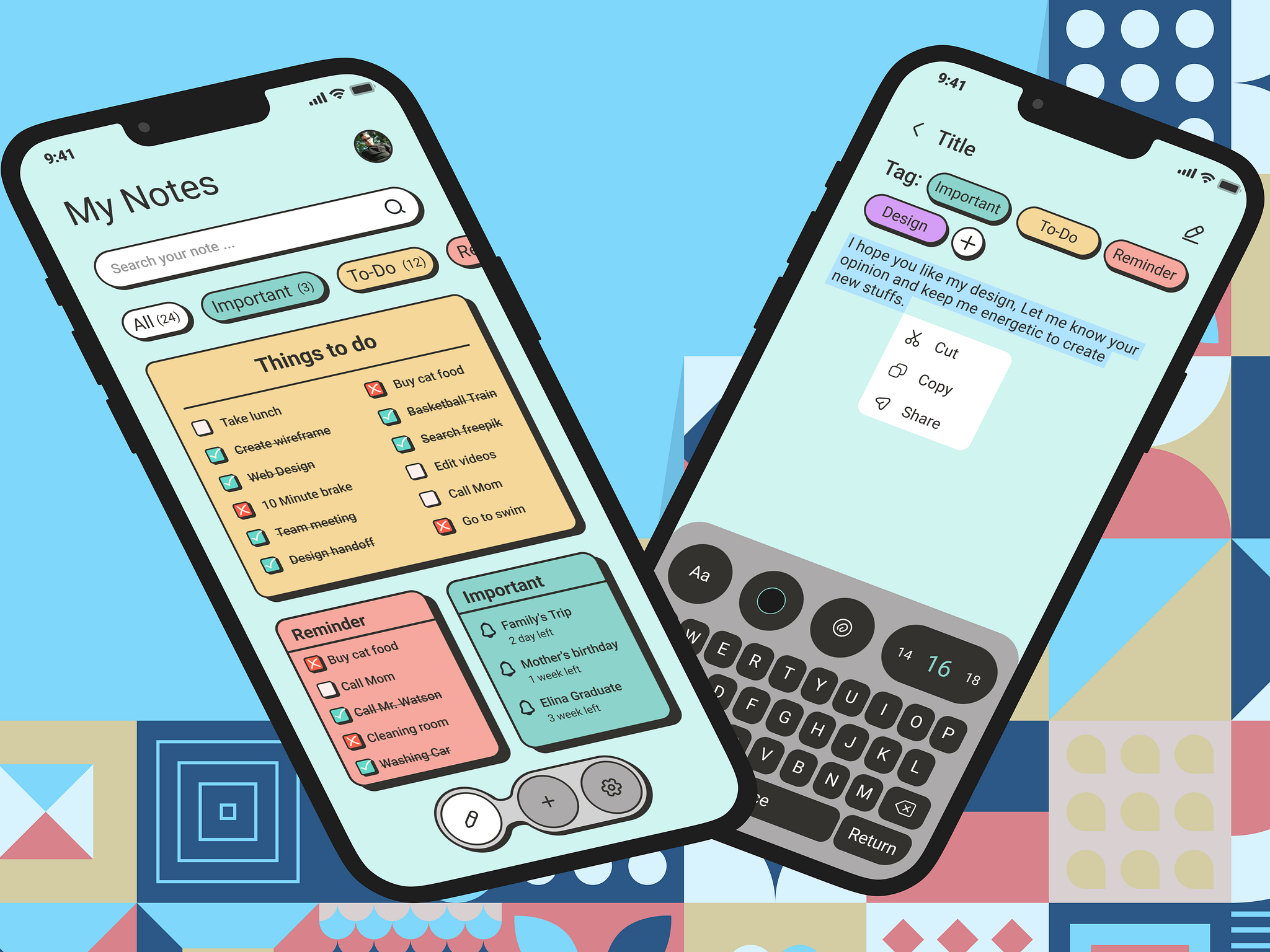 Note App by AmirHossein Roghani on Dribbble