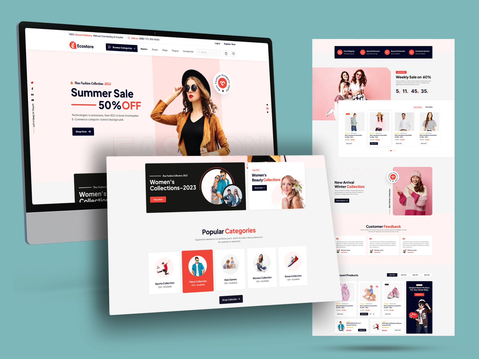 EcoStore - Fashion Ecommerce Website Template🔥 by Jarviz Lab || UI/UX Design Agency.. on Dribbble