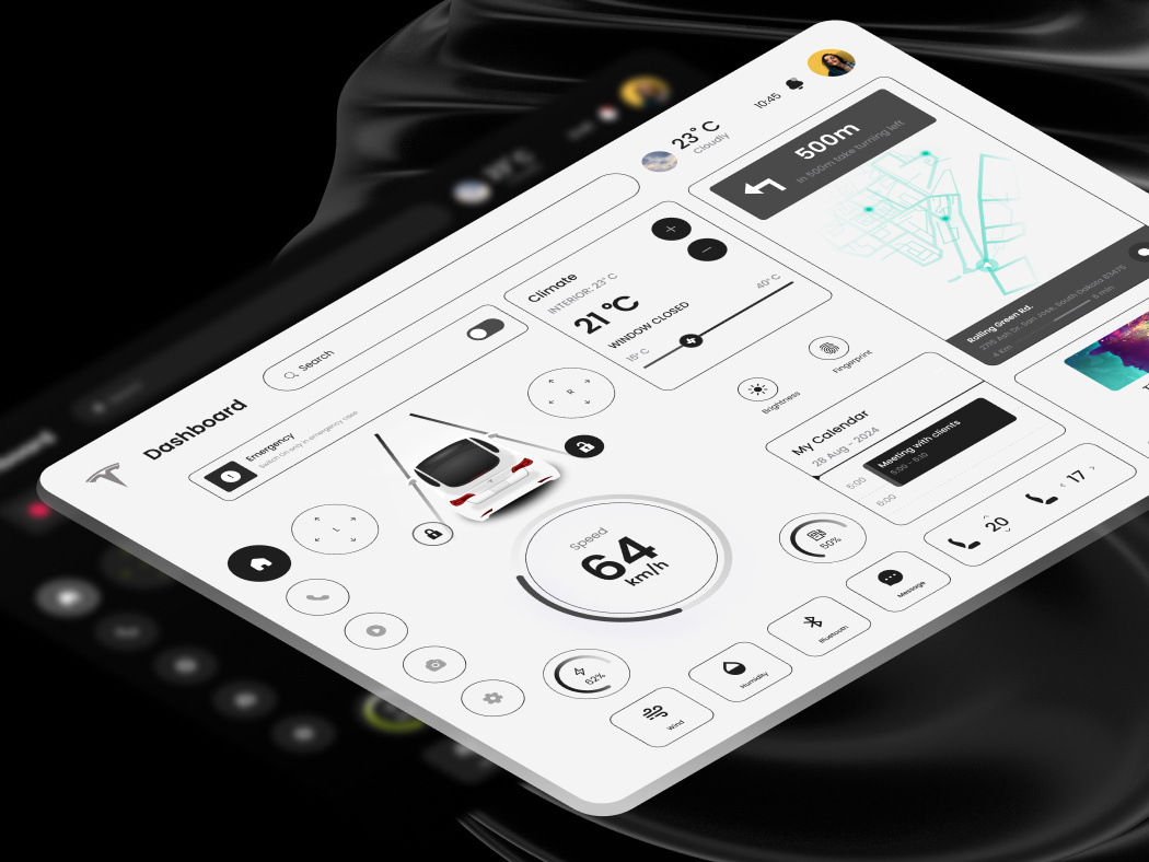 Tesla | Car UI / Dashboard by MDITY Agency on Dribbble