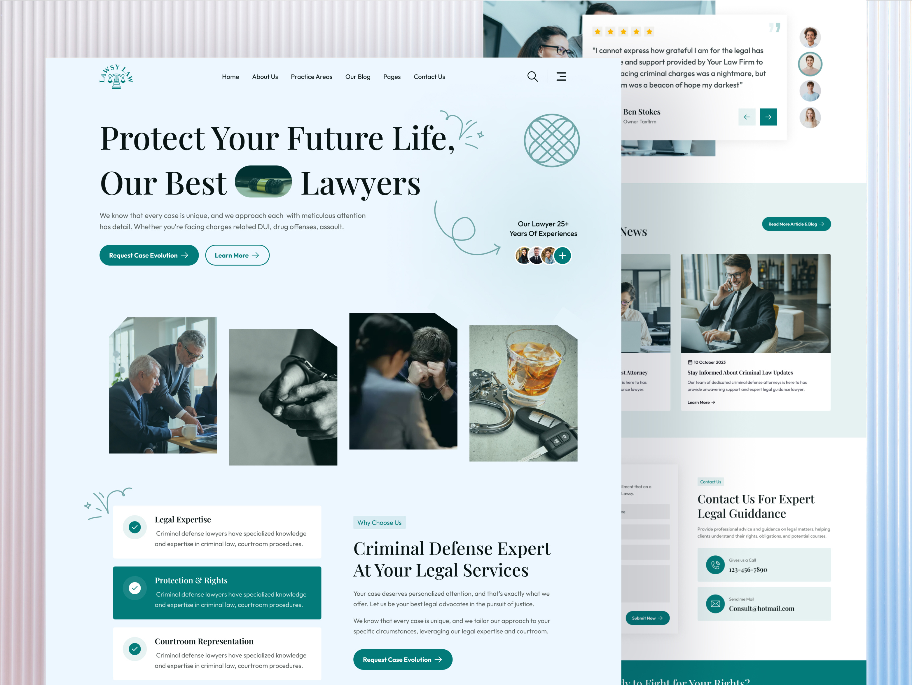 Law Firm Landing Page UI by Ruhul Amin for FleexStudio | UI/UX & Web ...