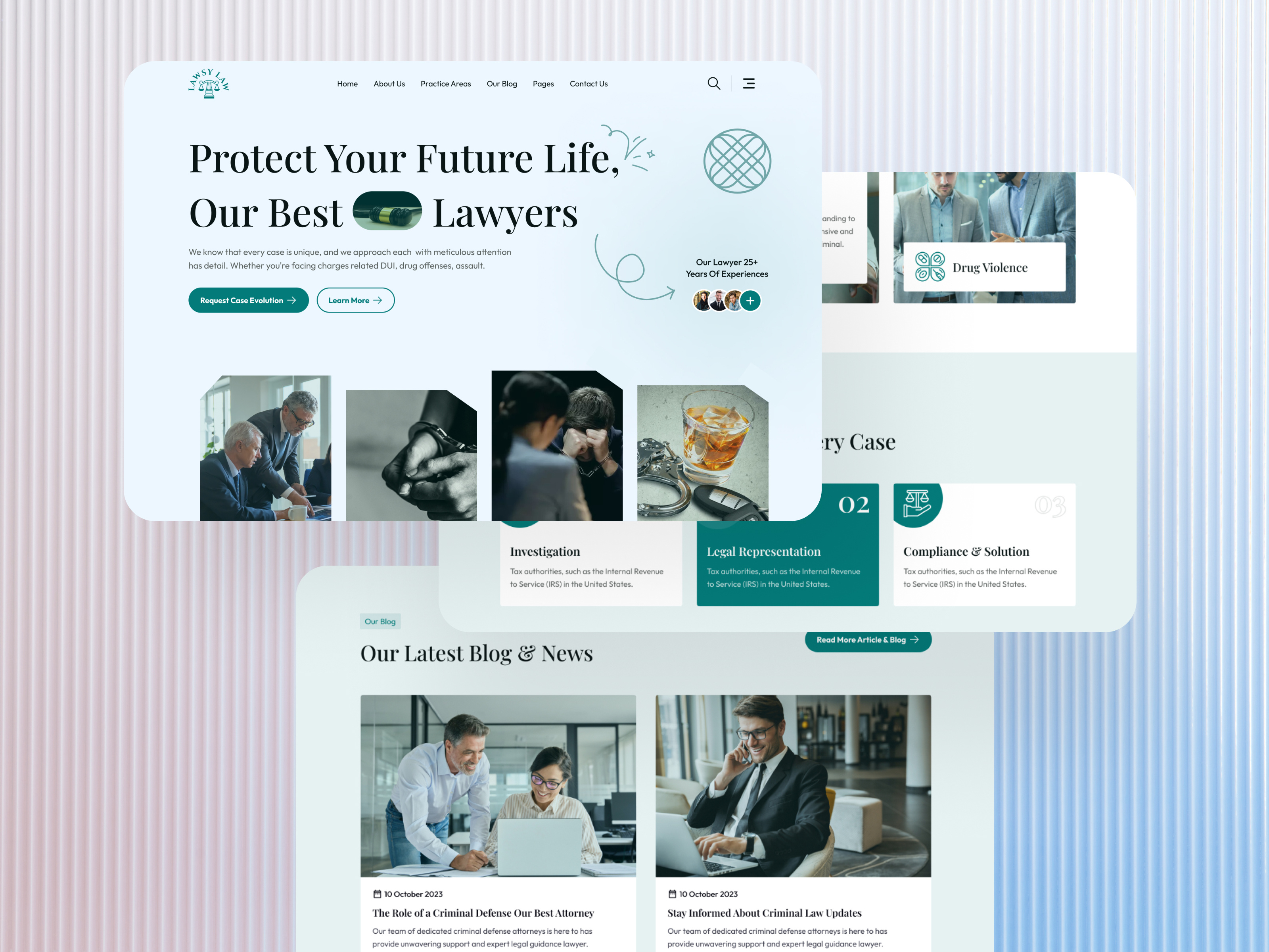 Law Firm Landing Page UI by Ruhul Amin for FleexStudio | UI/UX & Web ...