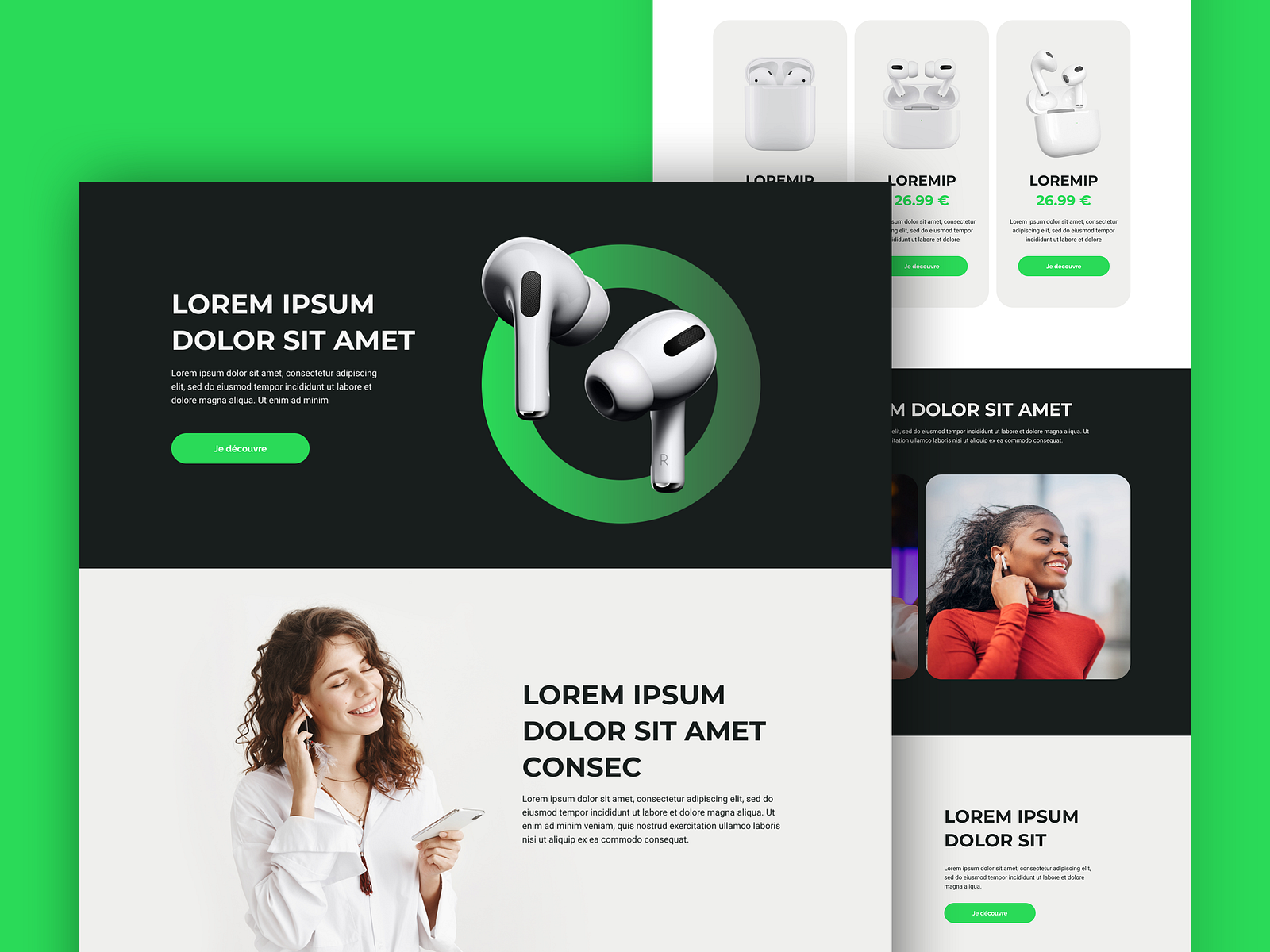 Earpods Ecommerce Store by UIbyZak on Dribbble