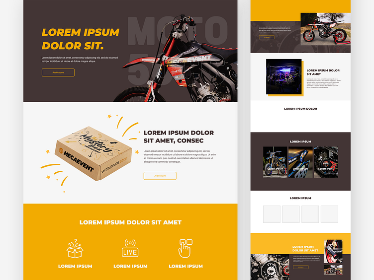 Motor Bikes Landing Page Concept by UIbyZak on Dribbble