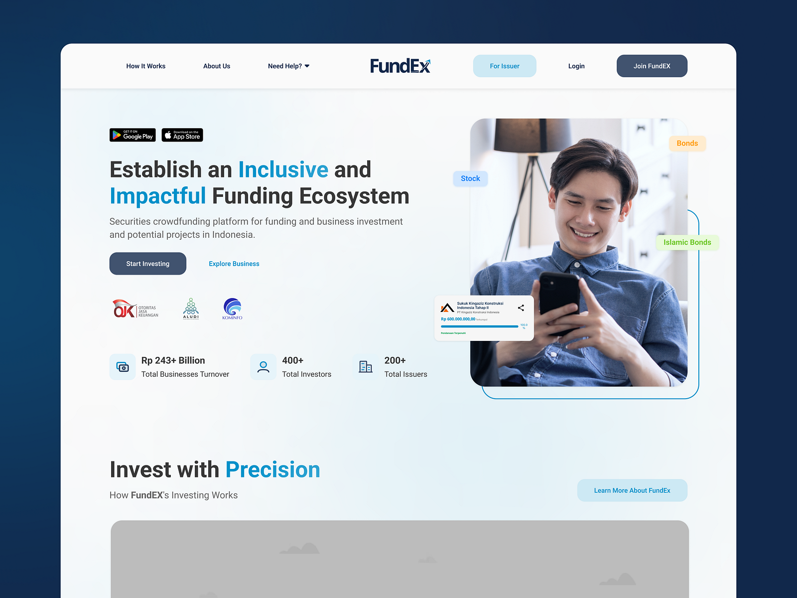 Fintech Company's Hero Section Landing Page Design by Bilawal Haesri on ...