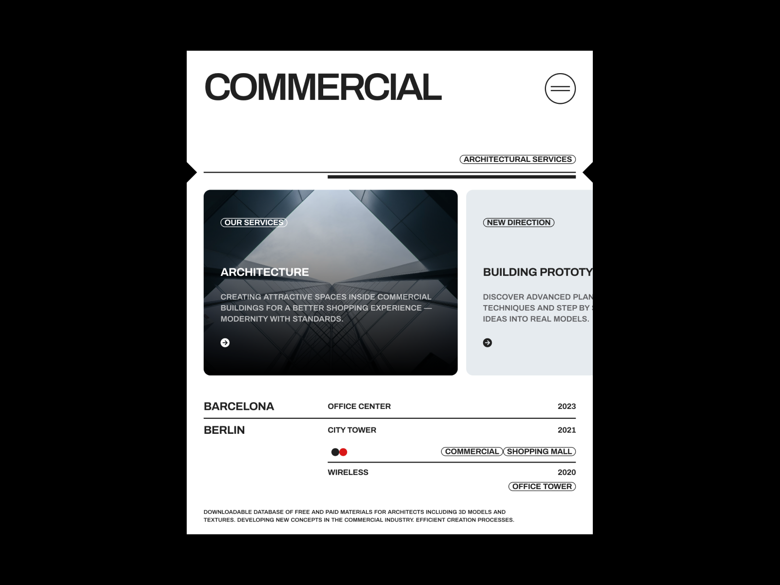 COMMERCIAL - Website Concept by Tomasz Mazurczak for Studio Design on ...