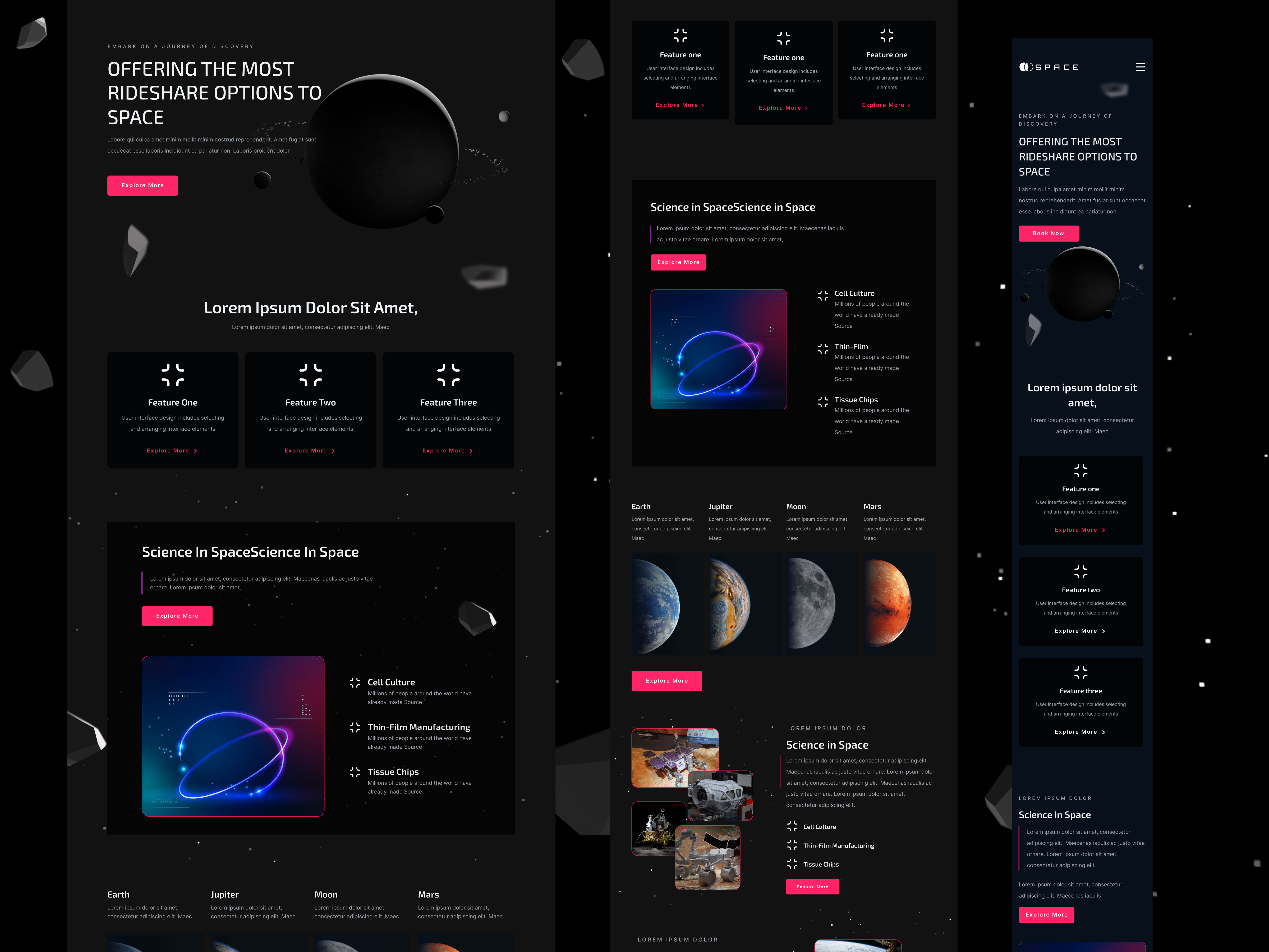 Space-Tech SaaS Website UI Kit by BRIGHTSCOUT on Dribbble