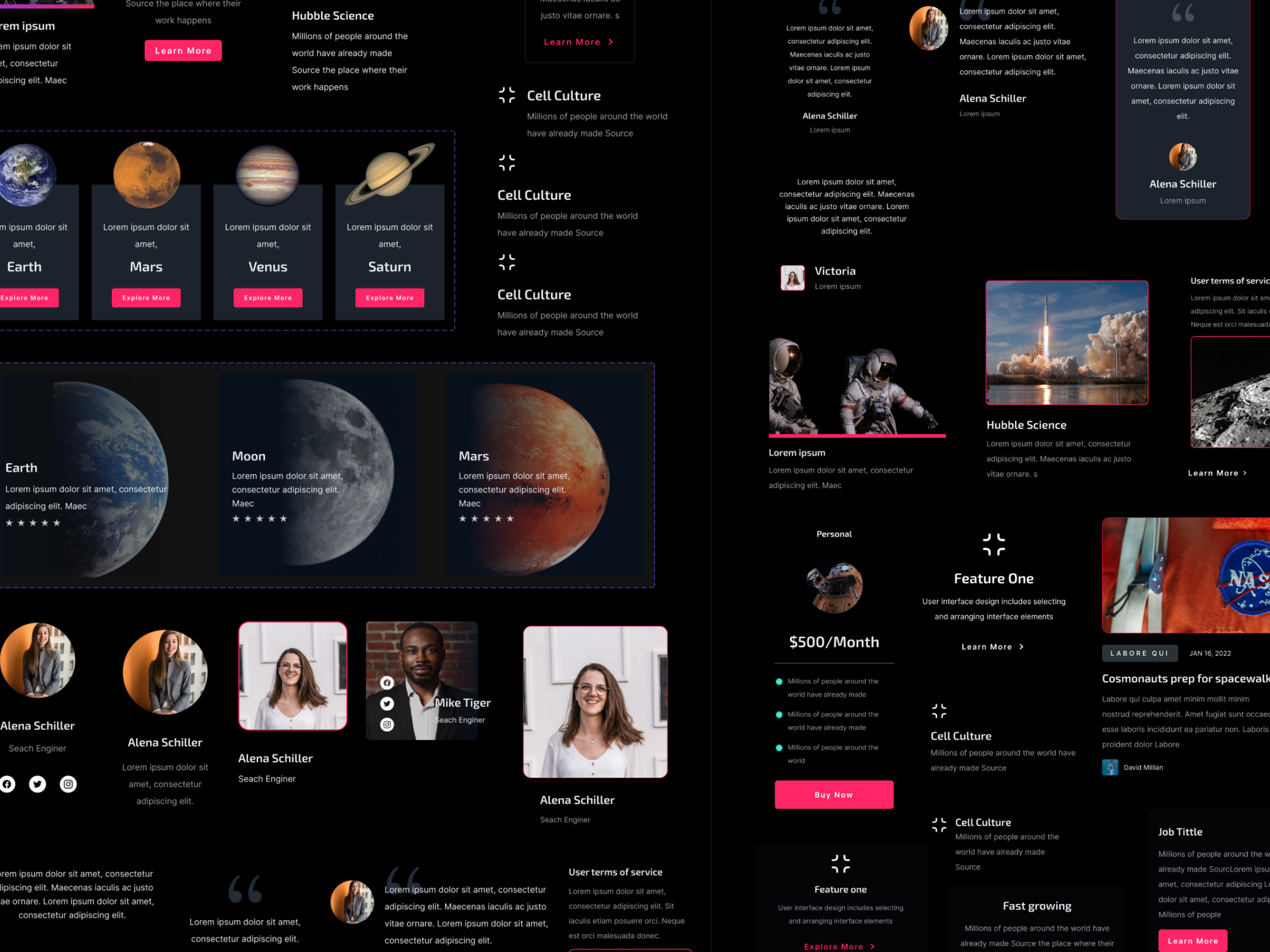 Space-Tech SaaS Website UI Kit by BRIGHTSCOUT on Dribbble