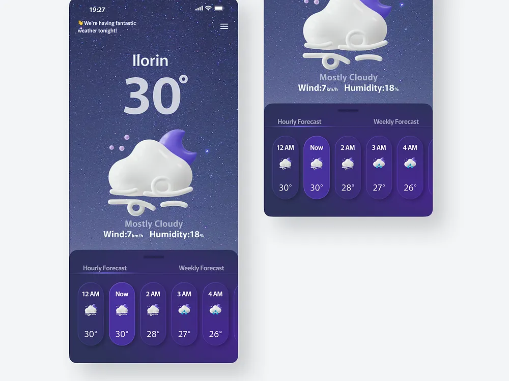 Weather App Interface designs, themes, templates and downloadable ...