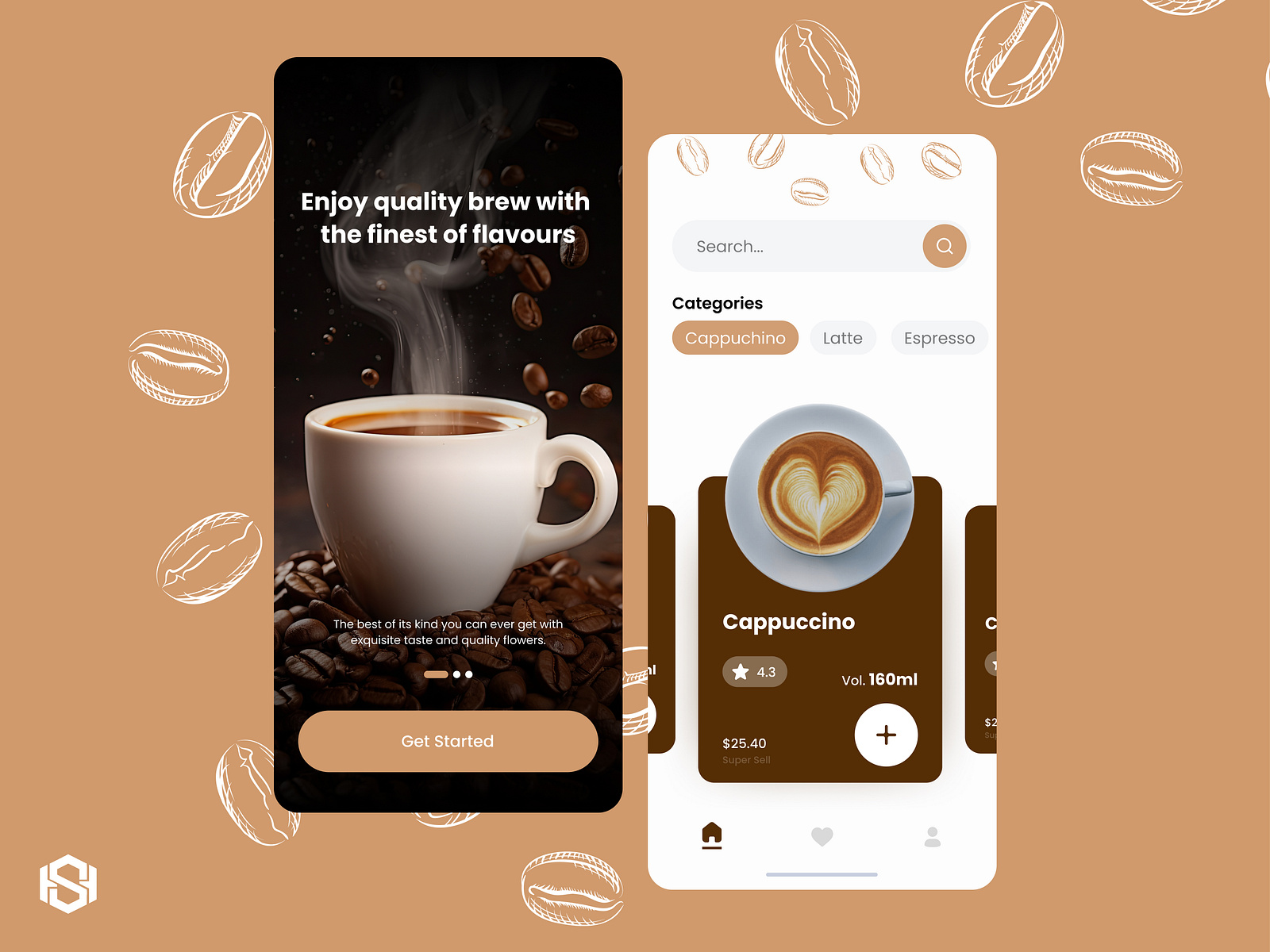 Coffe Shop Mobile App Design by ShaMaLs Logo on Dribbble