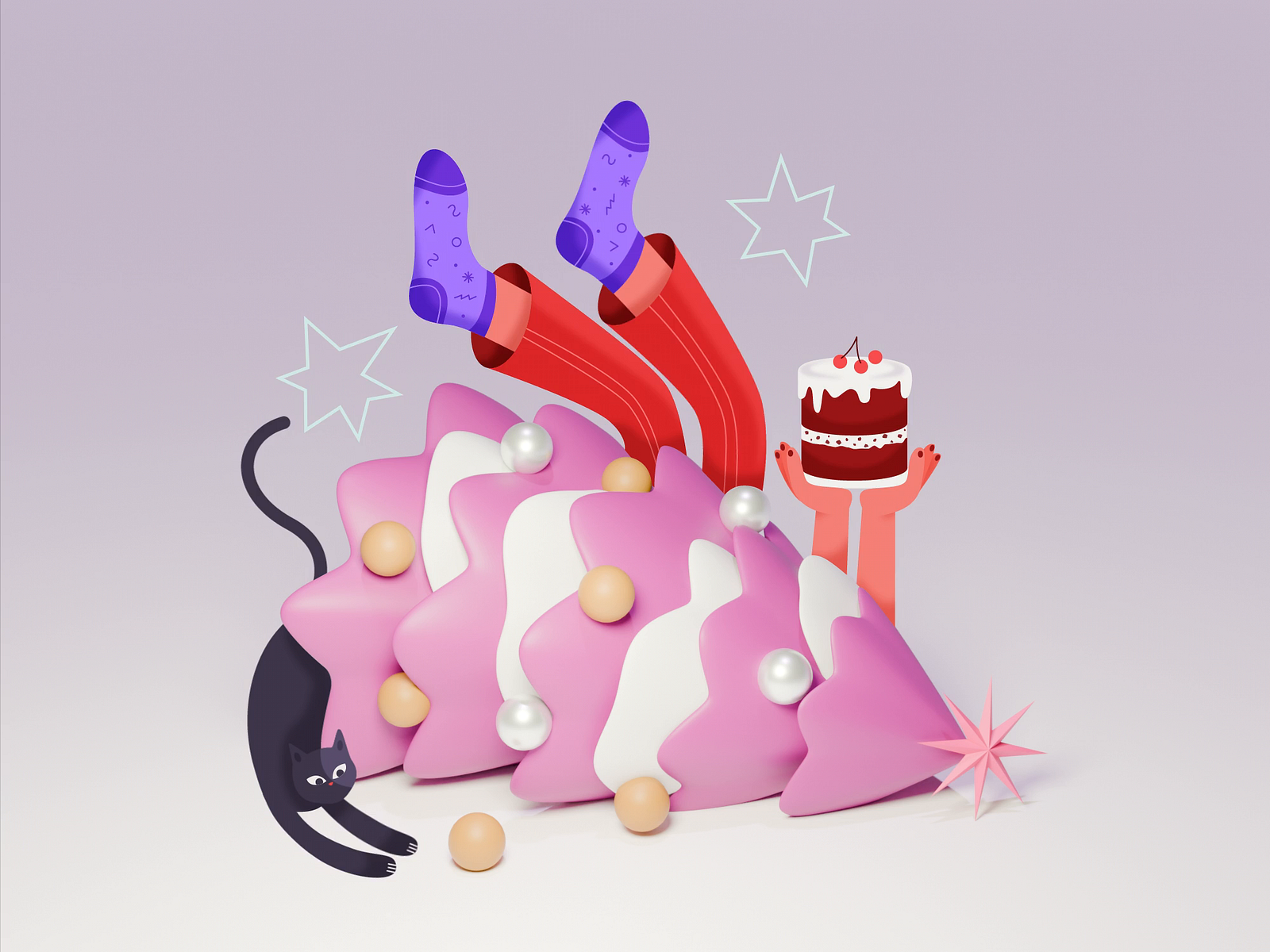 Birthday mess by Anastasia Kovalchuk on Dribbble