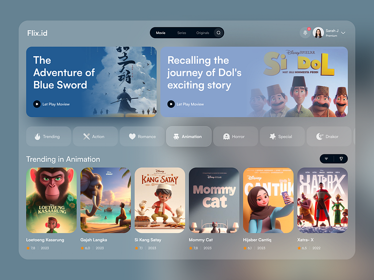 Flix.id - Movie Streaming Dashboard Exploration by Paperpillar on Dribbble