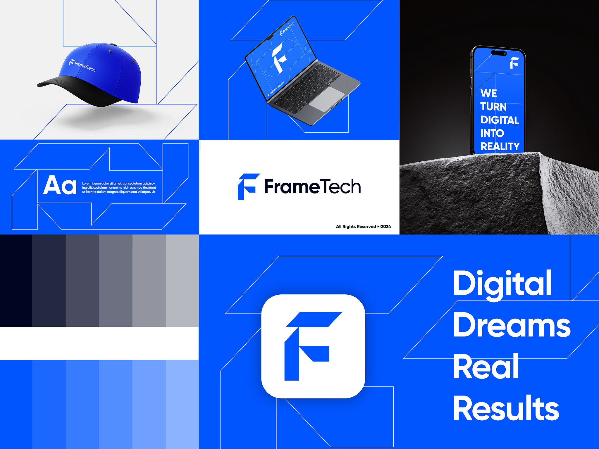 FrameTech Brand Identity, Logo, Modern, F Logo , Logomark, Tech by ...
