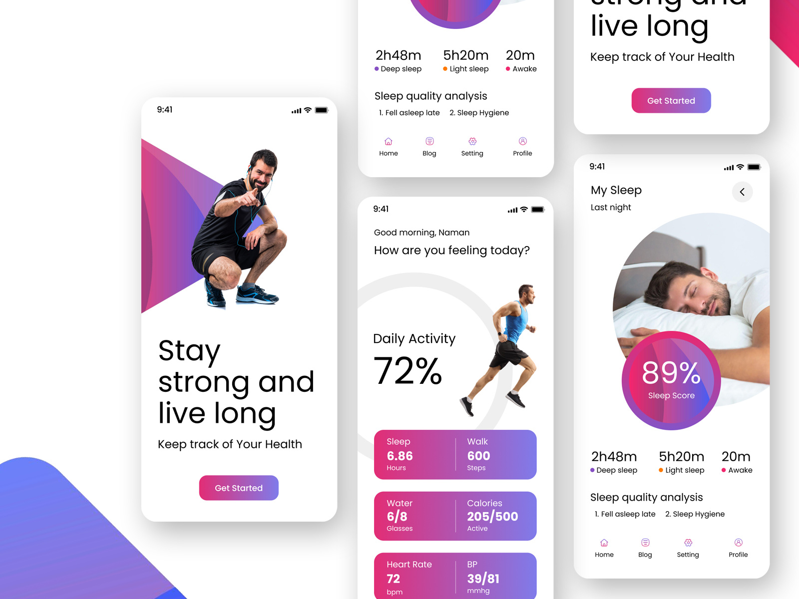 Health and Wellness Tracker by Tridhya Tech Ltd on Dribbble