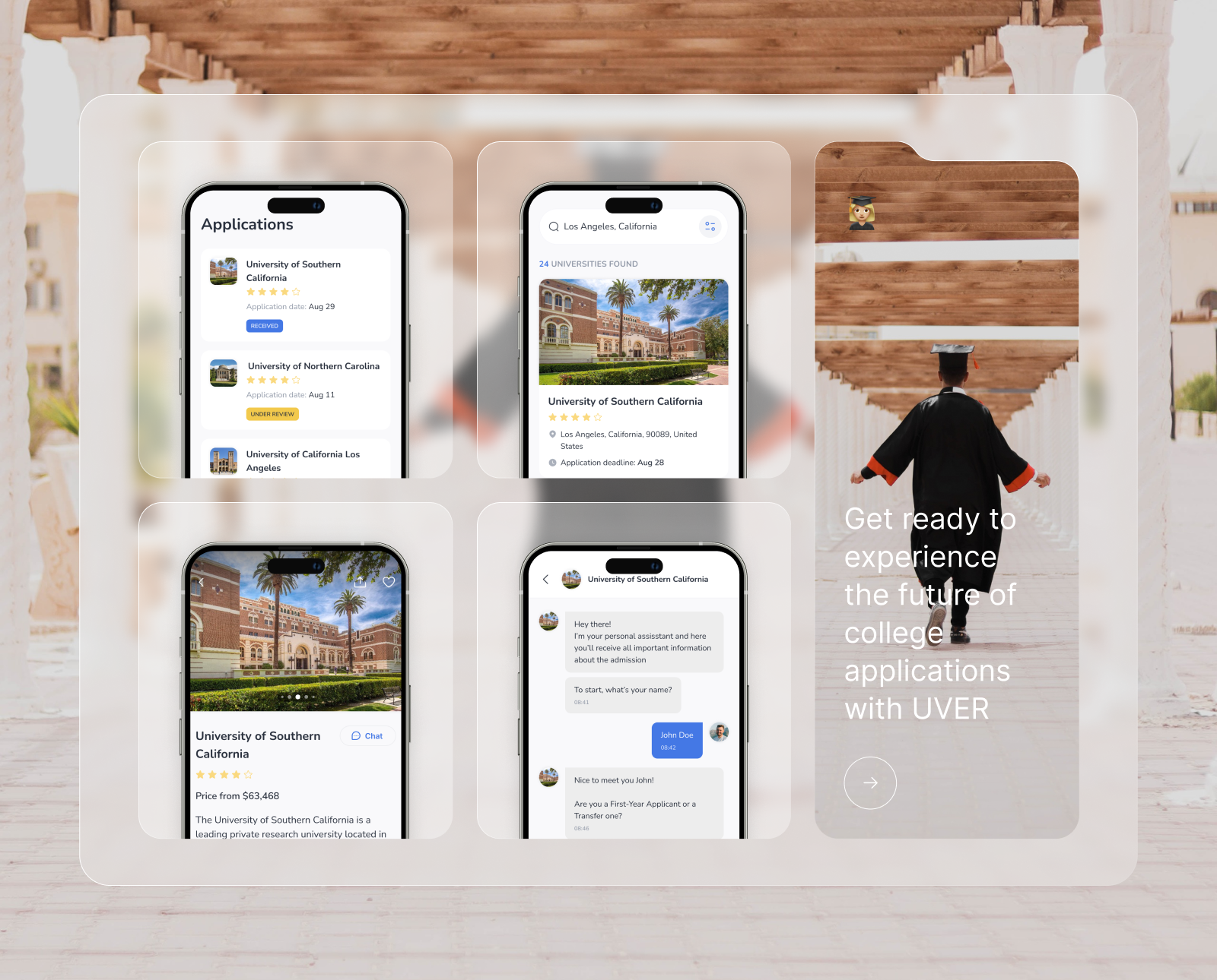 University Website UI Design for Mobile App Landing Page by Phenomenon ...