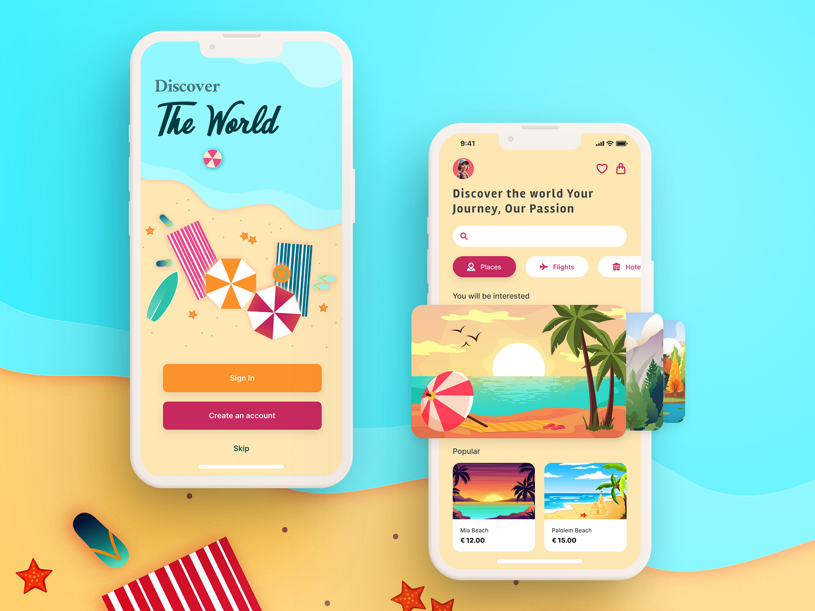 Travel Mobile App UX UI Design by Auli Crafts on Dribbble