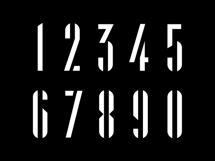 Stencil numbers by Vladimir Pavlikov on Dribbble