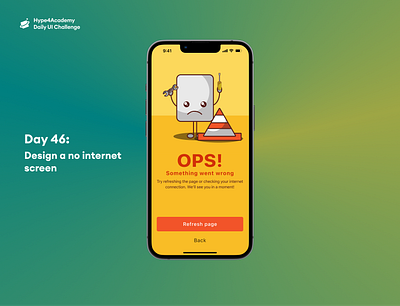 Day 46: Design a no internet screen by Umer Javed on Dribbble
