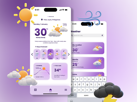 Browse thousands of Weather Card images for design inspiration | Dribbble