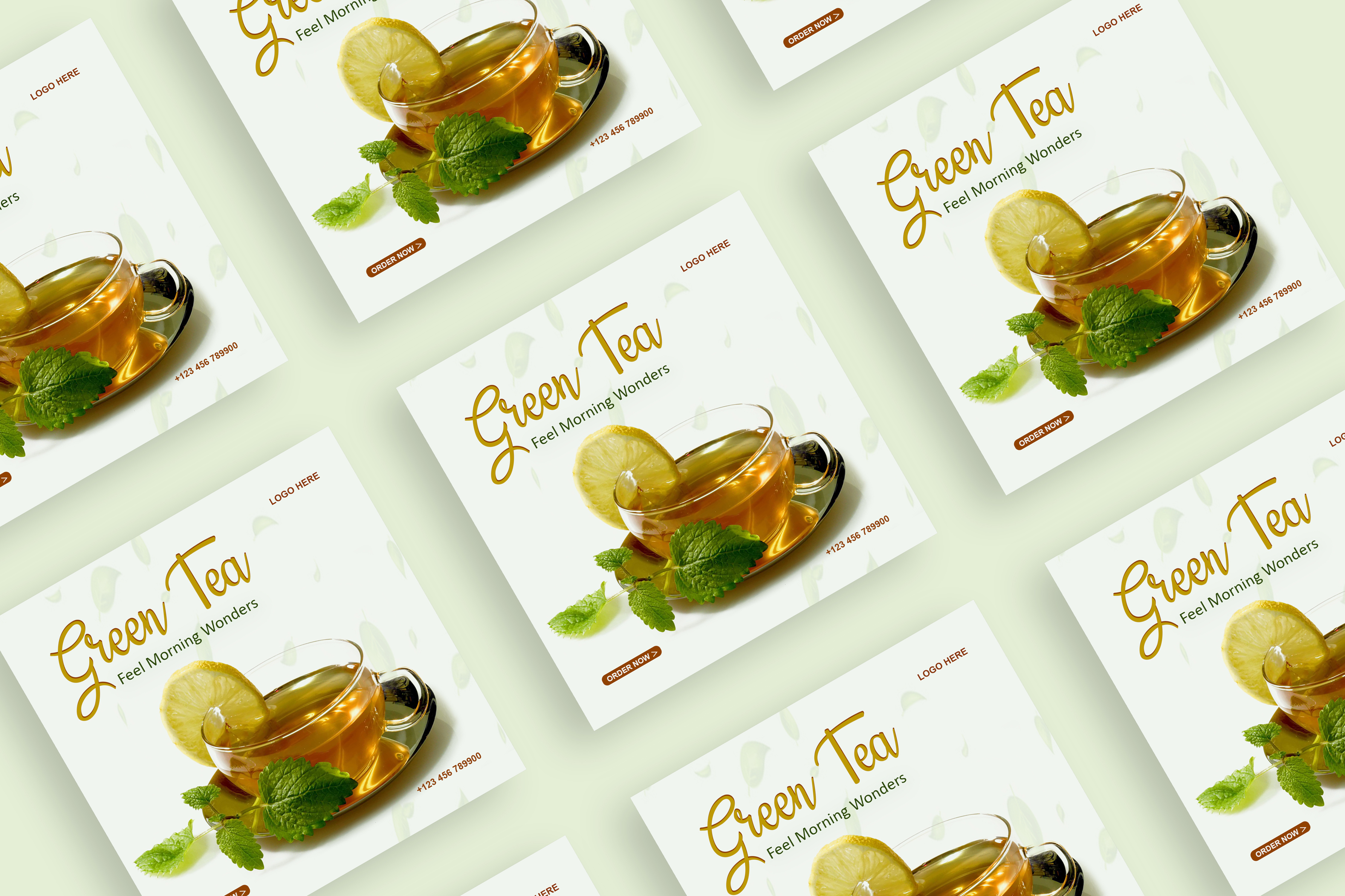 Green Tea Social Media Post designs, themes, templates and downloadable ...