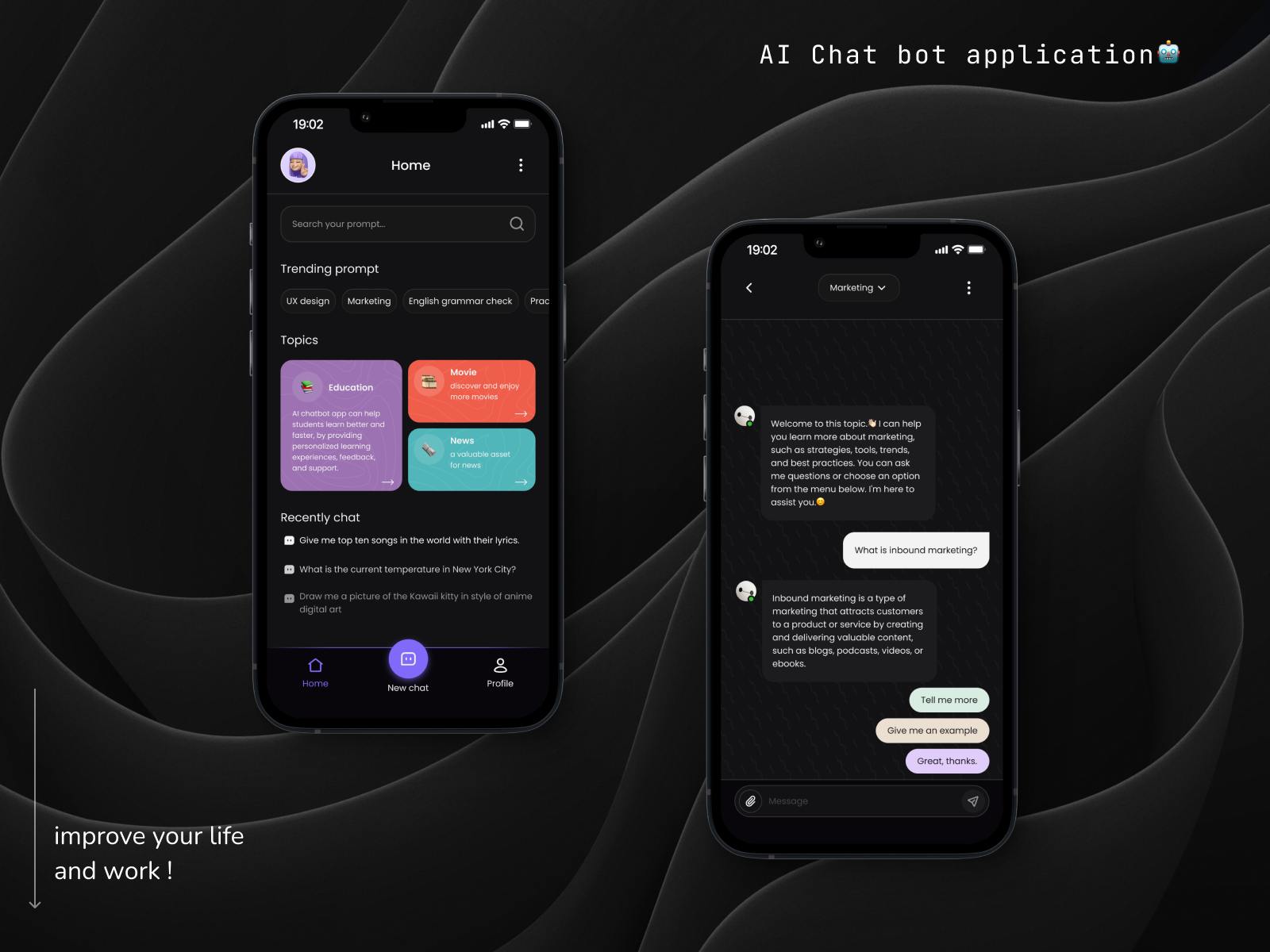 AI chat bot application by Phdaei on Dribbble