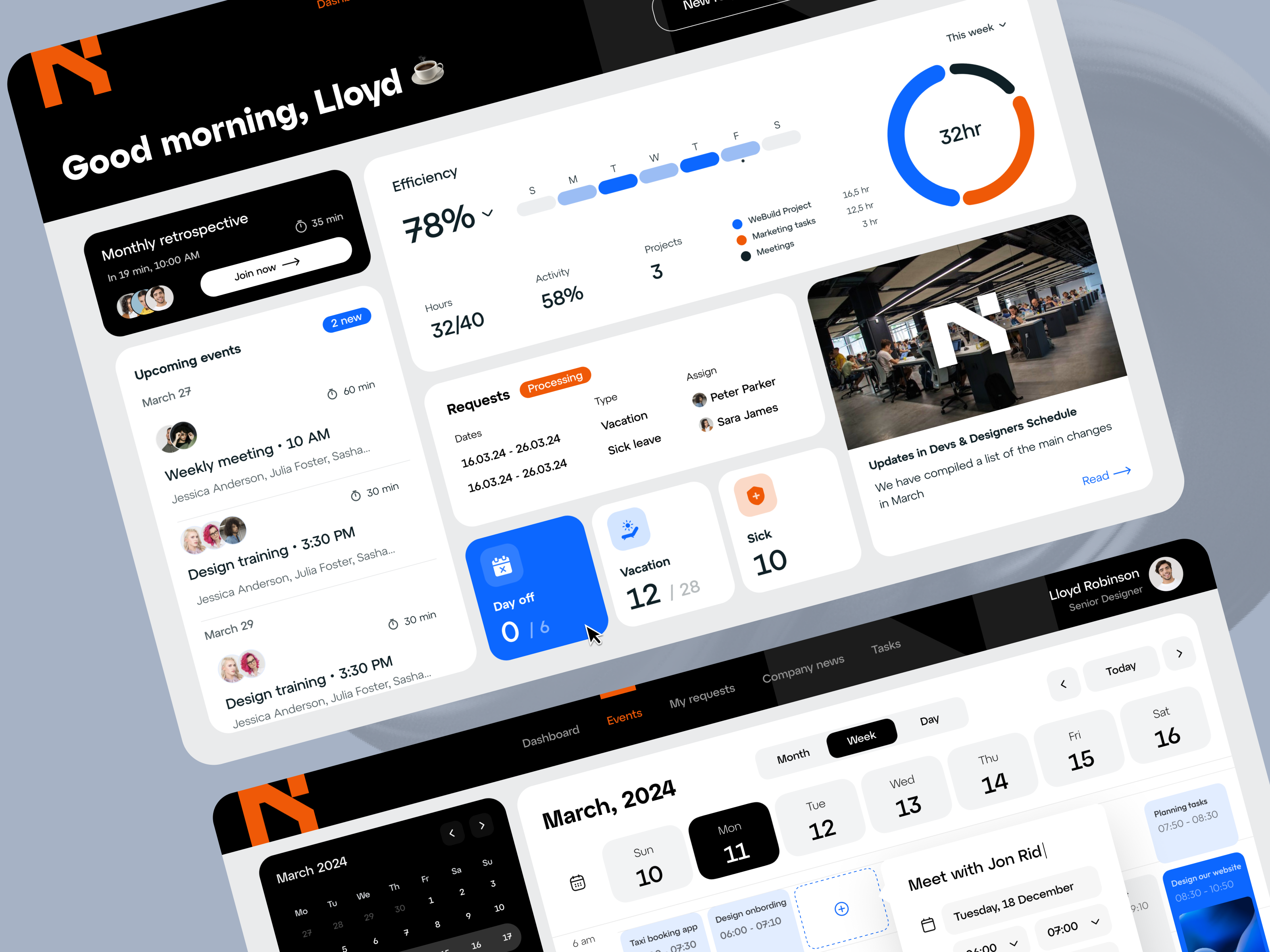 HR Web Portal Concept by Ronas IT | UI/UX Team on Dribbble