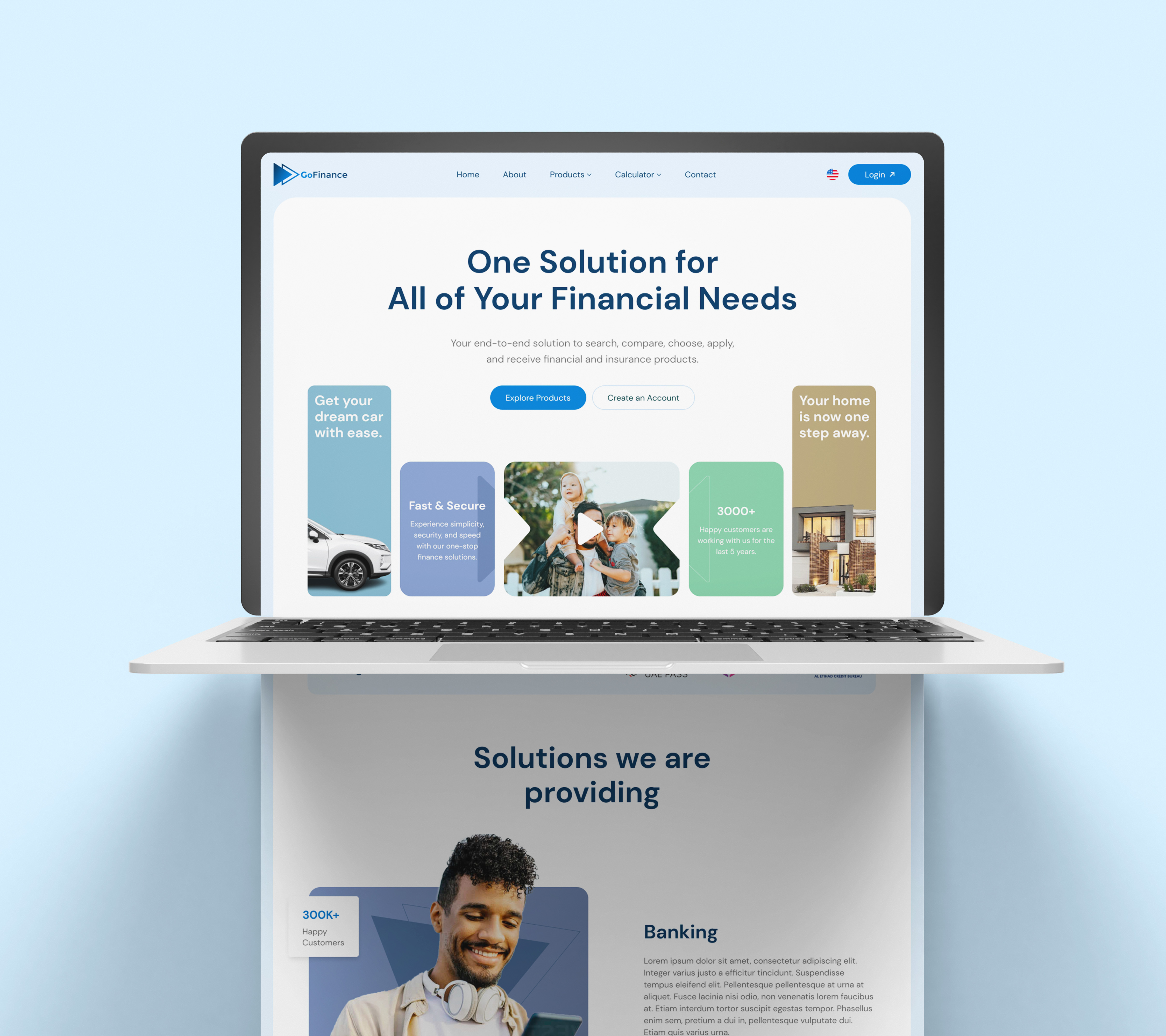 GoFinance - Conceptual Landing Page for Finance company by Brandbee AE ...