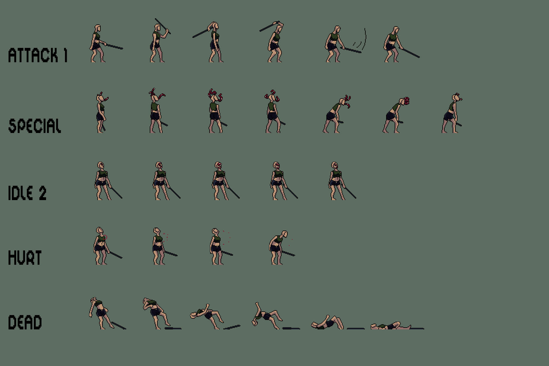 Mutant Character Sprites Pixel Art by 2D Game Assets on Dribbble