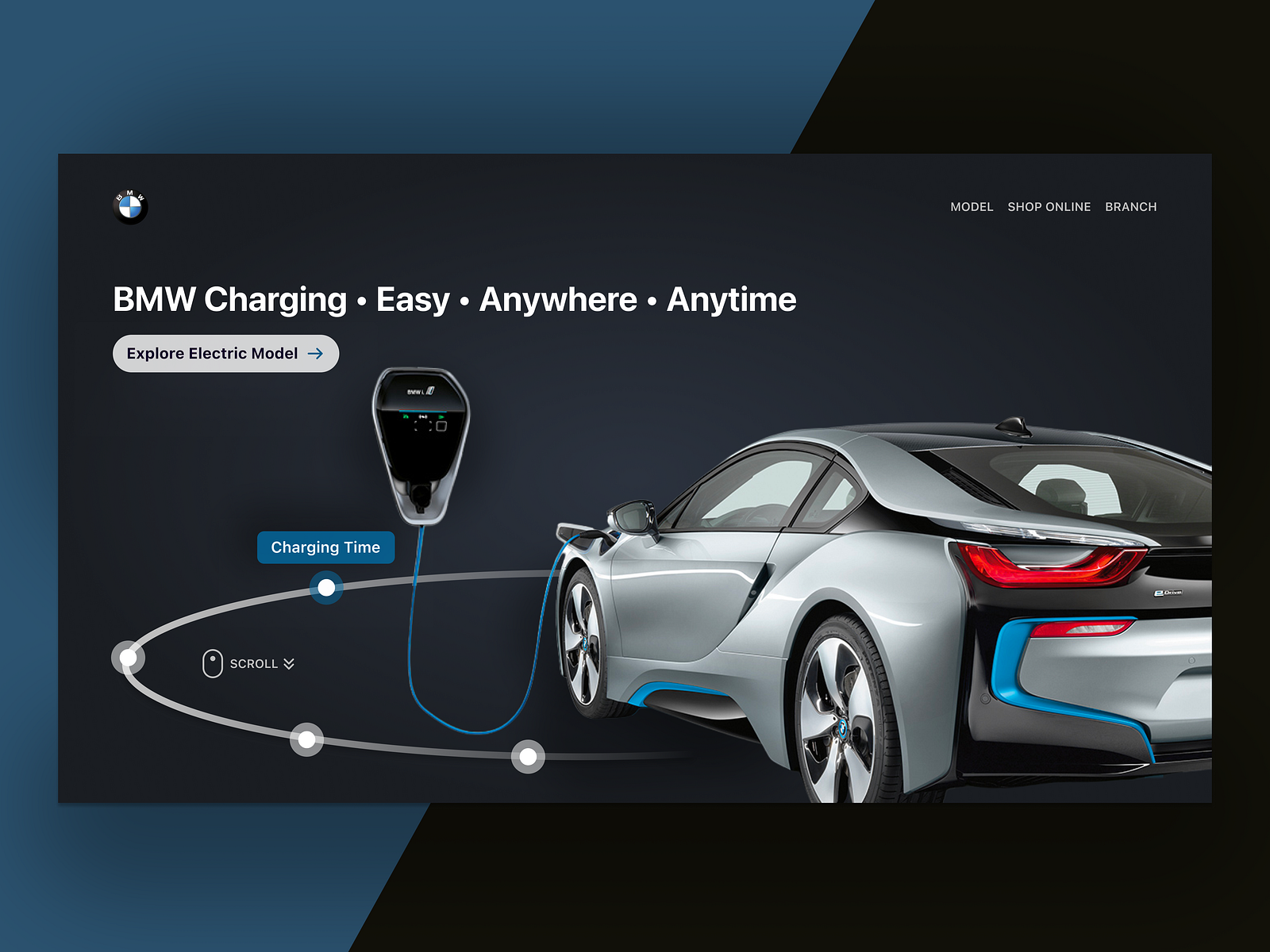 BMW Car Charging Landing Page Website by Aein Yusuf on Dribbble
