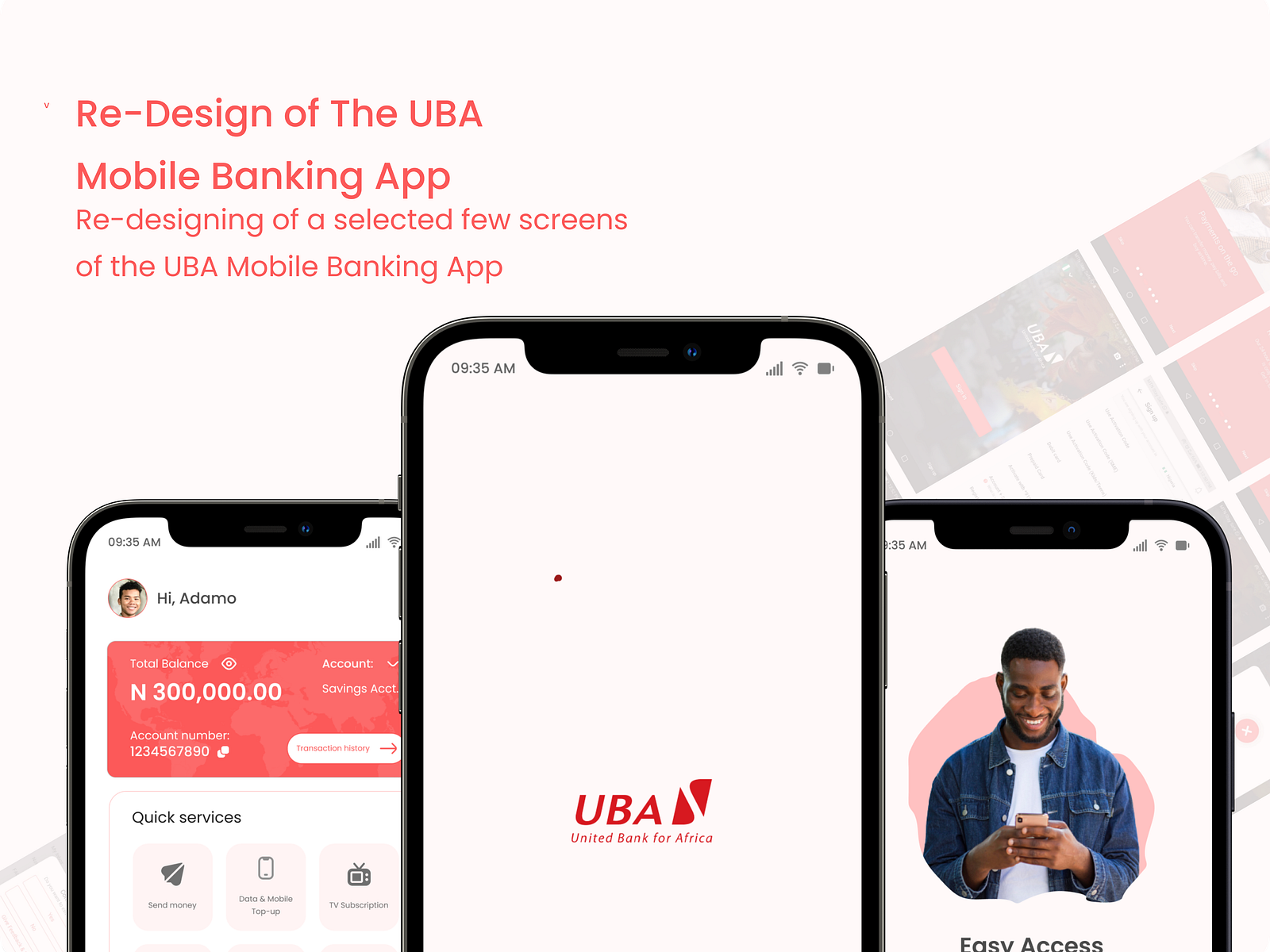 Redesign of the UBA Mobile Banking App Screens by Adamo Nosiru on Dribbble