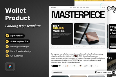 Wallet Product Landing Page designs, themes, templates and downloadable ...