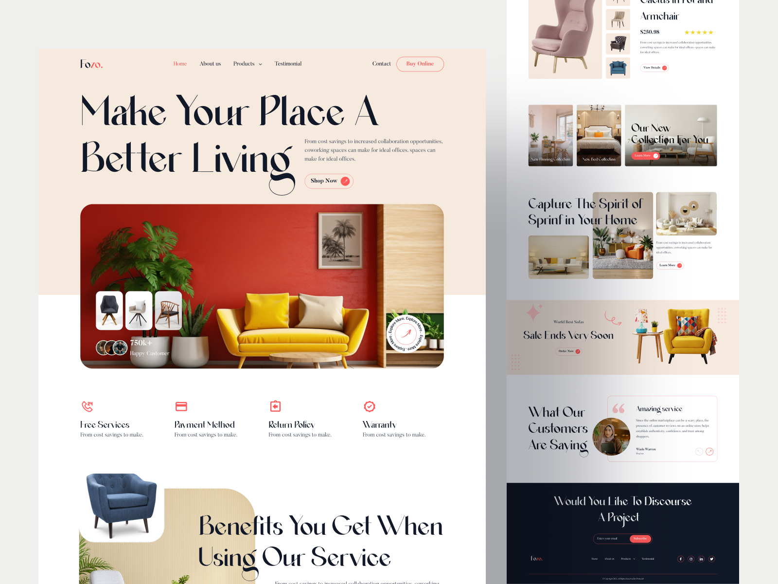 Home Furniture - Website Design Concept by MD Sabbir on Dribbble