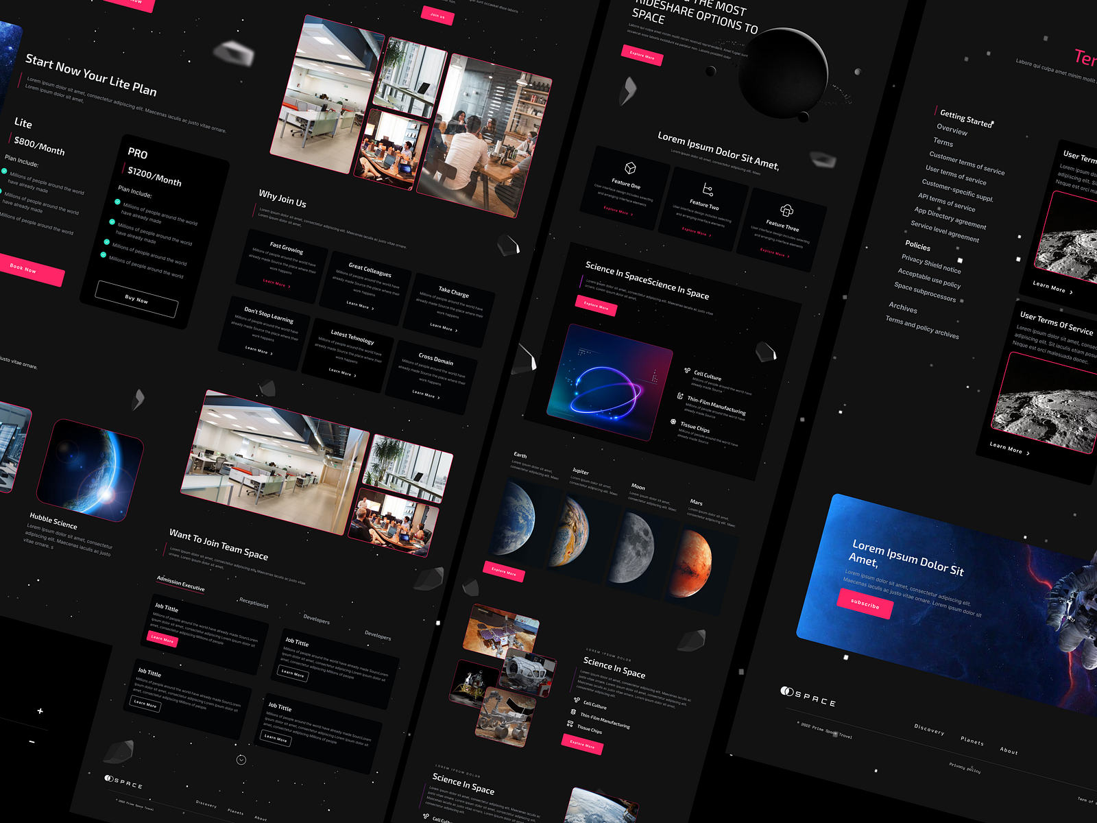 Space Website UI Kit for Figma by BRIGHTSCOUT on Dribbble