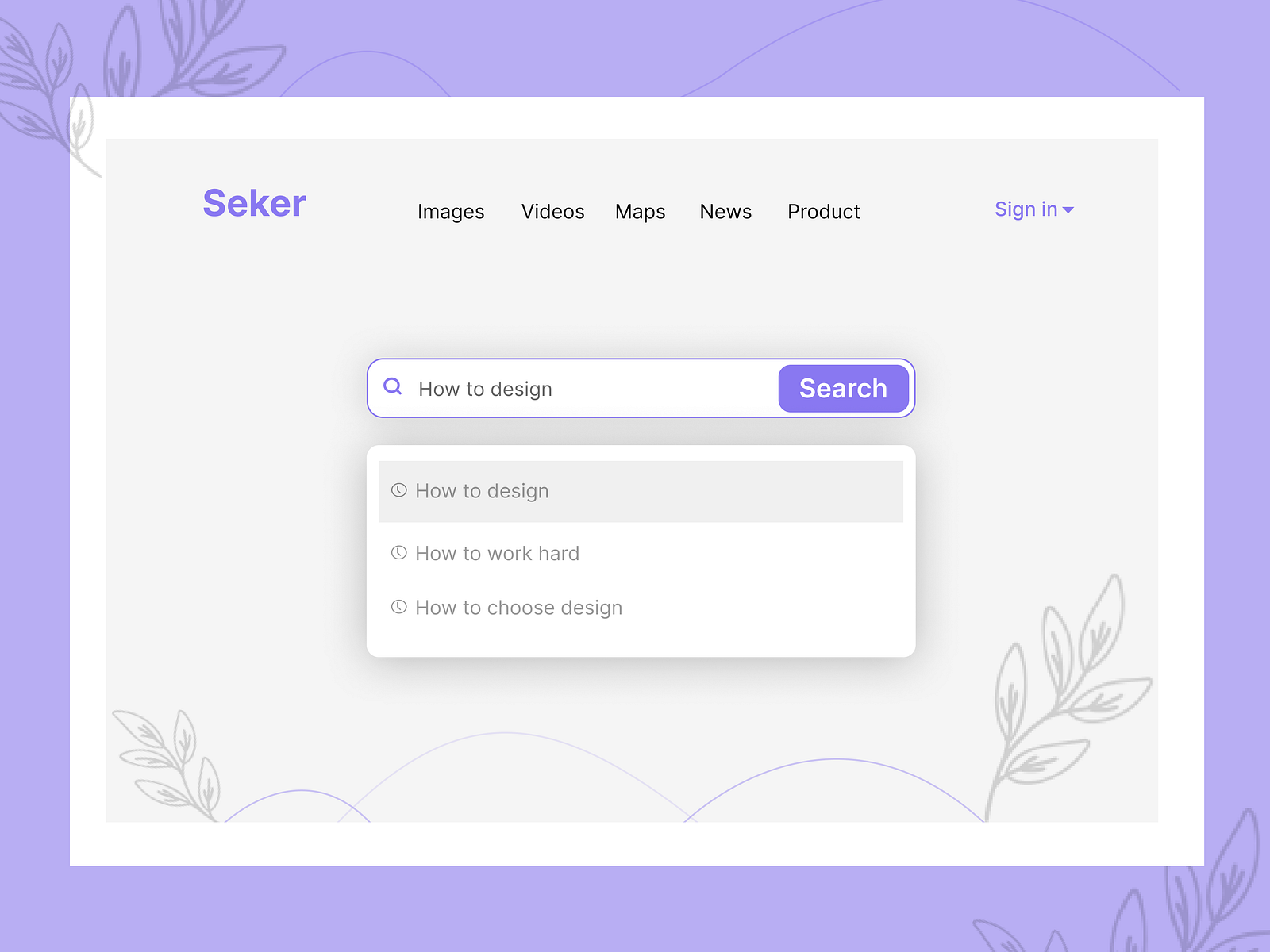 UI Design of Search page by Sneha Pathak on Dribbble