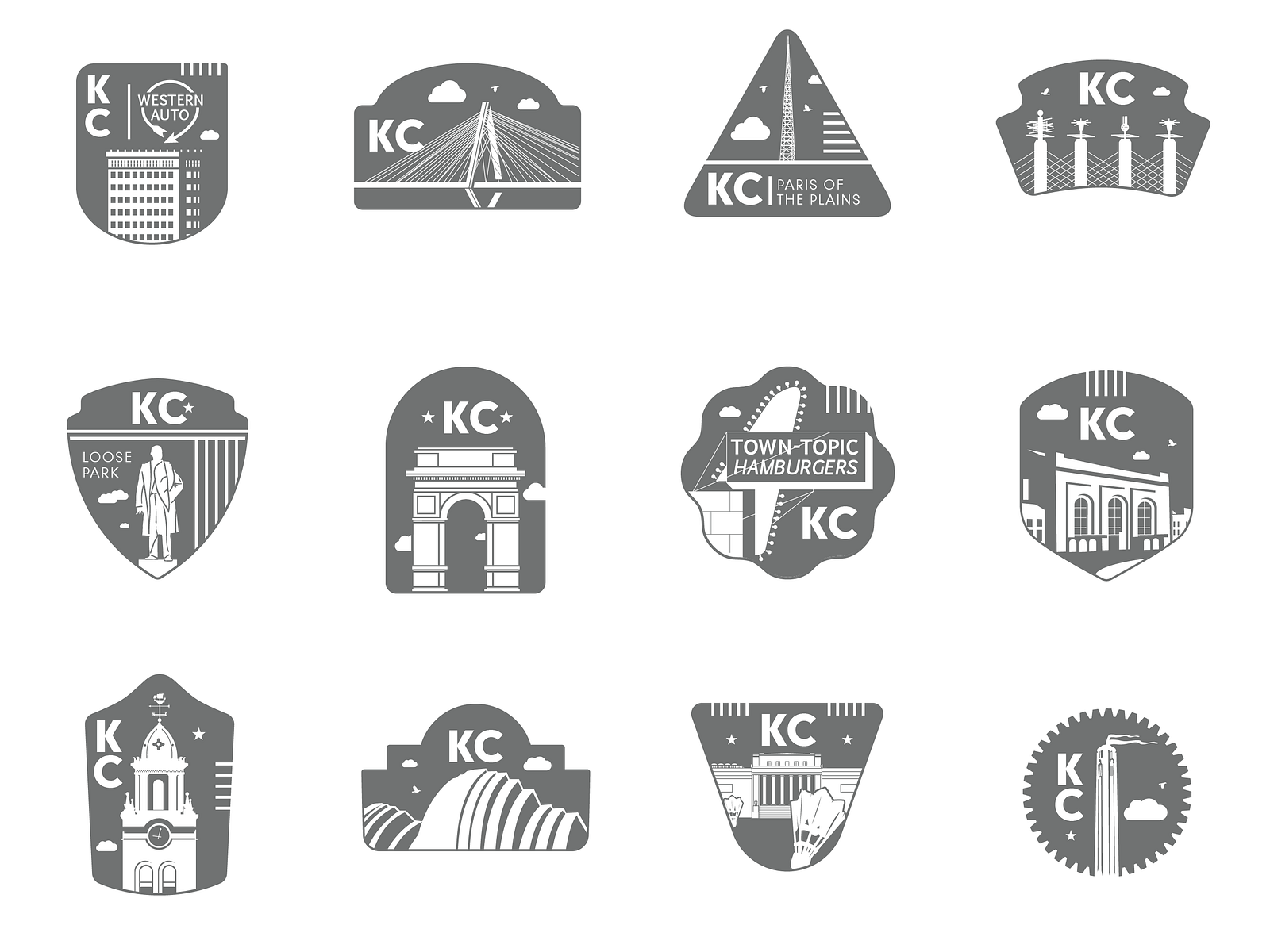 Kansas City Icons by Kevin Garrison on Dribbble