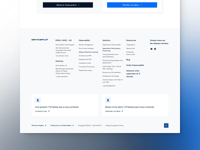 ServicePilot, Website Footer Section by Agence Norry® on Dribbble